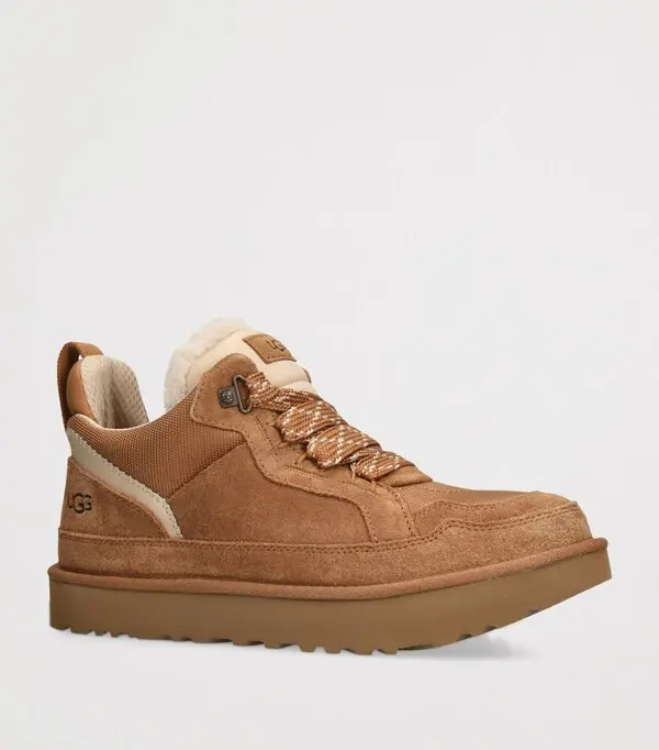 UGG Lowmel Suede Lace-up Sneakers - Beige