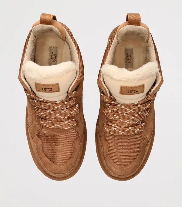 UGG Lowmel Suede Lace-up Sneakers - Beige