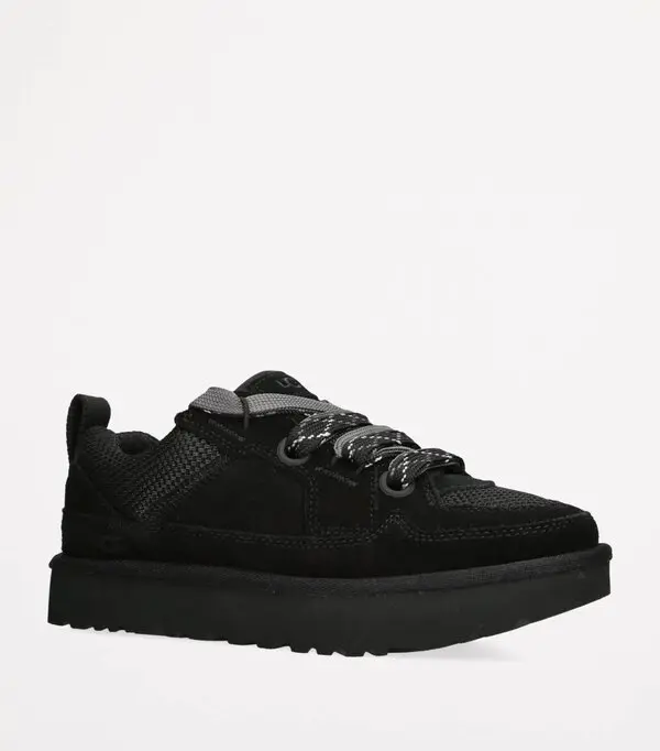 UGG Lowmel Suede Lace-up Sneakers - Black