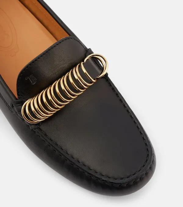 TOD'S Gommino Leather Driving Shoes - Black