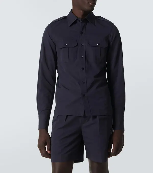 TOM FORD Cotton And Silk Poplin Shirt