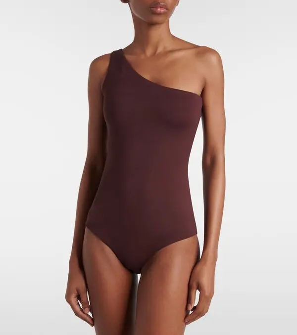 Magda Butrym One-shoulder Swimsuit With Floral Appliqu