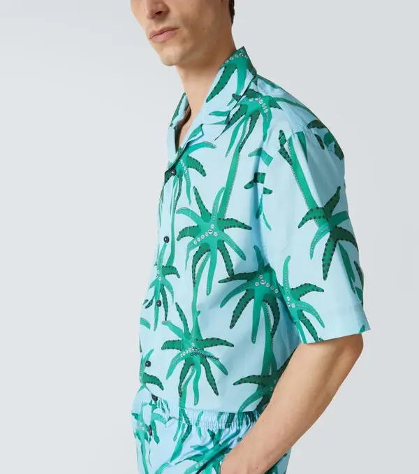 Jacquemus Jean Printed Cotton Poplin Shirt