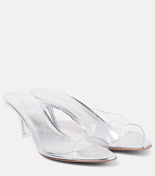Amina Muaddi Alexa Glass 60 Pvc Mules - Transparent