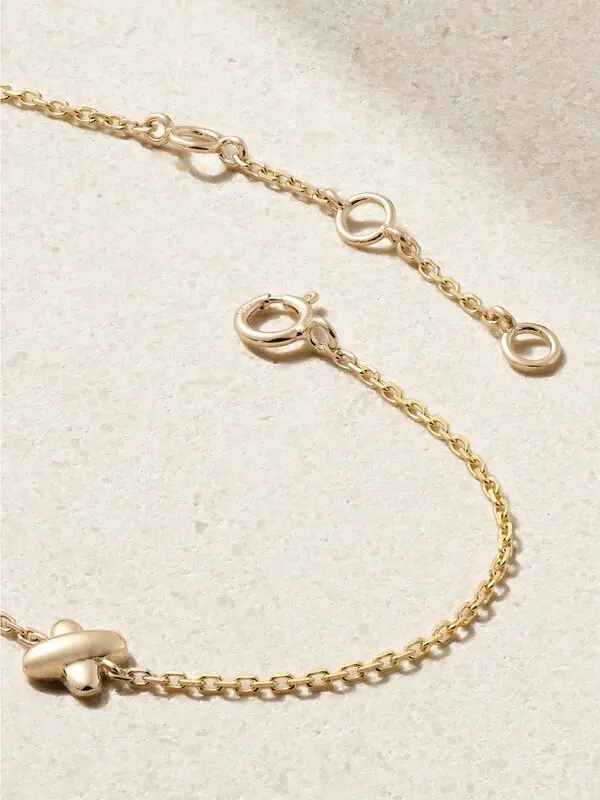 STONE AND STRAND 14 Karat 'xoxo' Charm Bracelet