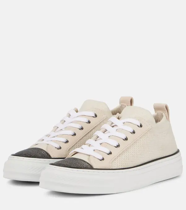 Brunello Cucinelli Monili Low-top Sneakers - Beige