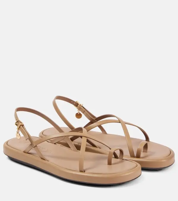 TOD'S Leather Sandals - Beige