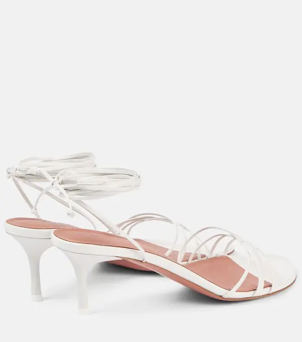 Amina Muaddi Lori 60 Leather Sandals