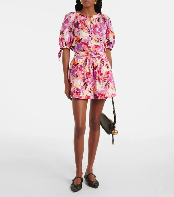 Ulla Johnson Rowan Floral Cotton Shorts - Multicoloured