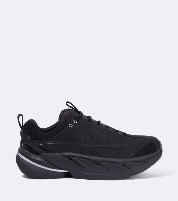 Hoka One One Elevon X Leather-trimmed Sneakers - Black