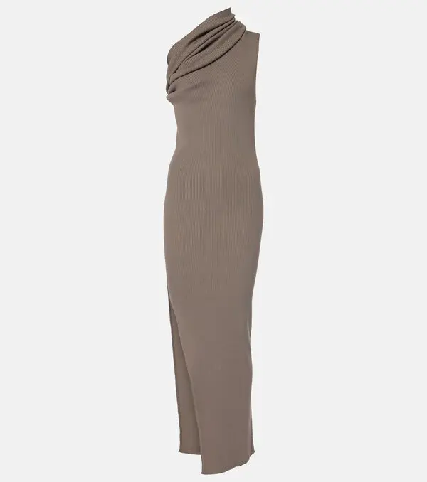Rick Owens One-shoulder Maxi Dress - Brown