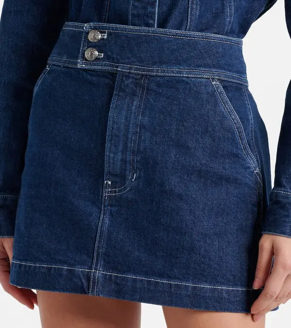 Veronica Beard Bowen Denim Miniskirt