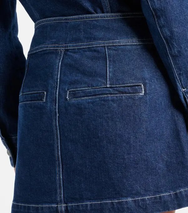 Veronica Beard Bowen Denim Miniskirt