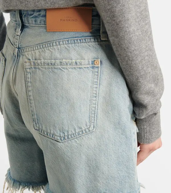 7 For All Mankind Monroe Denim Shorts Light Wash