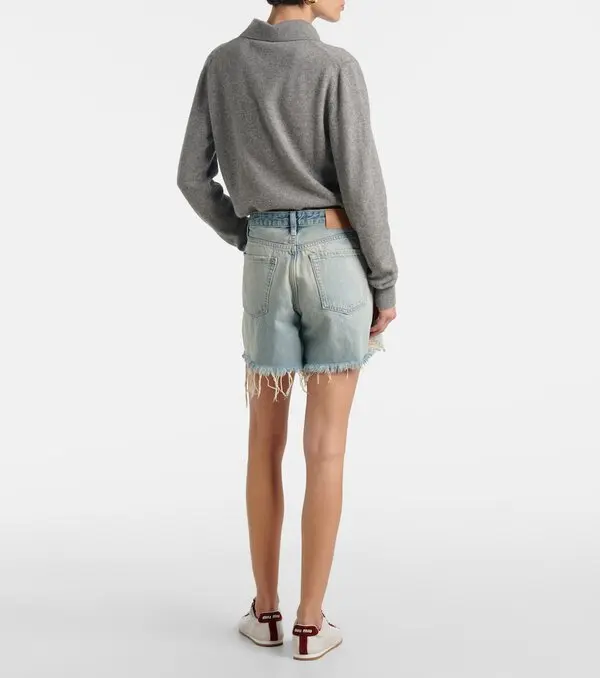 7 For All Mankind Monroe Denim Shorts Light Wash