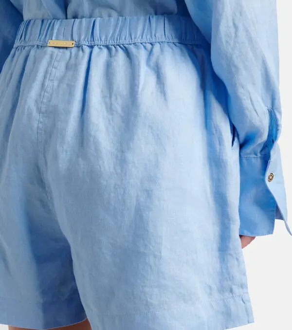 Heidi Klein Linen Shorts - Blue