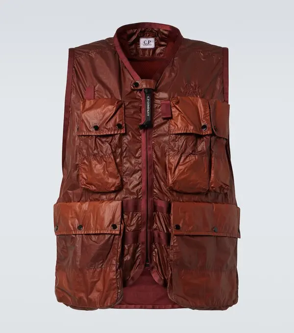 C.P. COMPANY Cs Ii Logo Technical Vest - Brown