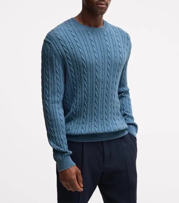 BOSS Cotton-cashmere Cable-knit Sweater