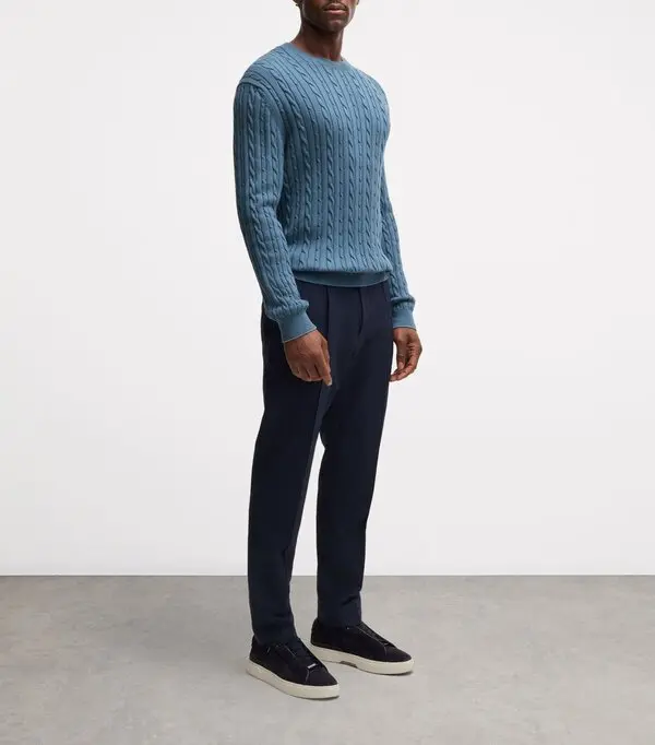 BOSS Cotton-cashmere Cable-knit Sweater