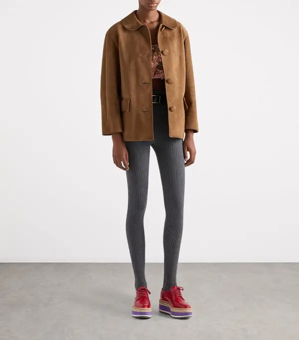 Prada Suede Collared Jacket