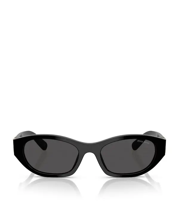Miu Miu Acetate Square Sunglasses - Black