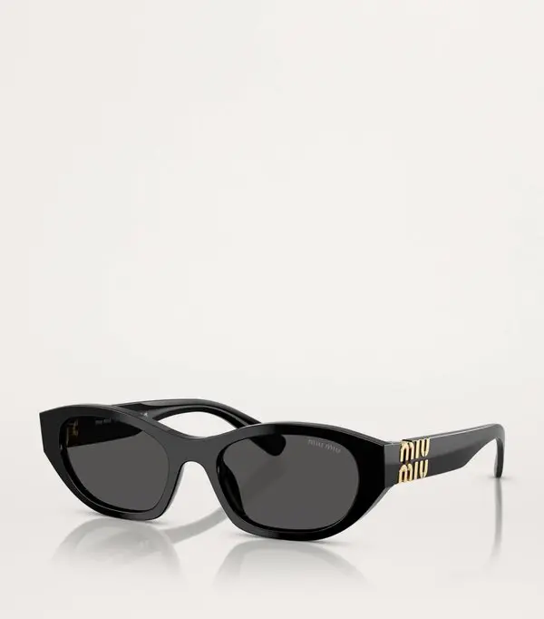 Miu Miu Acetate Square Sunglasses - Black