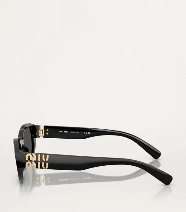 Miu Miu Acetate Square Sunglasses - Black
