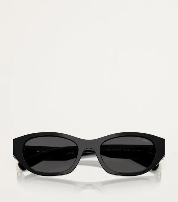 Miu Miu Acetate Square Sunglasses - Black
