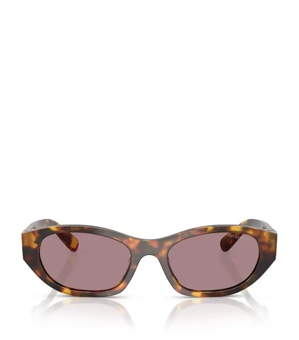 Miu Miu Acetate Square Sunglasses - Brown