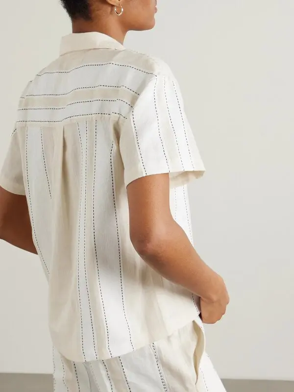 LEMLEM Tuuli Cabana Striped Cotton-blend Shirt