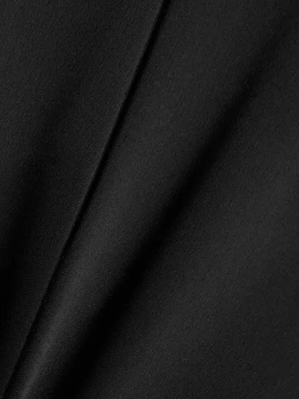 Balmain Pleated Satin Wide-leg Trousers