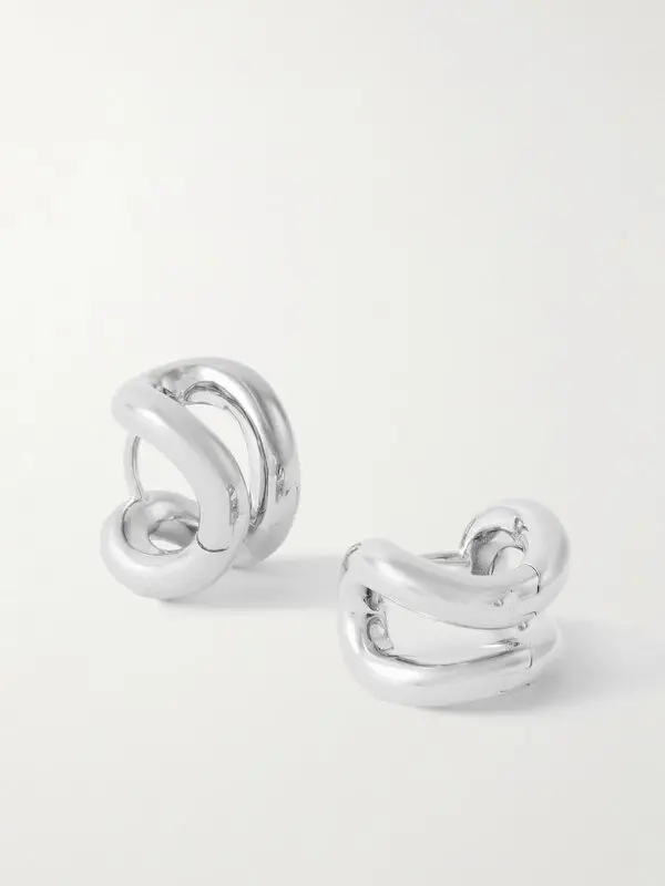 Lié Studio The Asta Hoop Earrings - Silver
