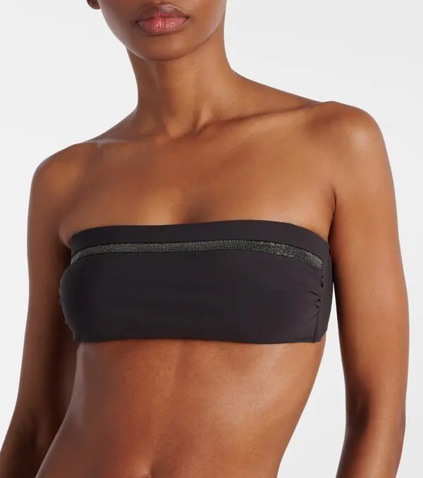 Brunello Cucinelli Monili Bandeau Bikini Top