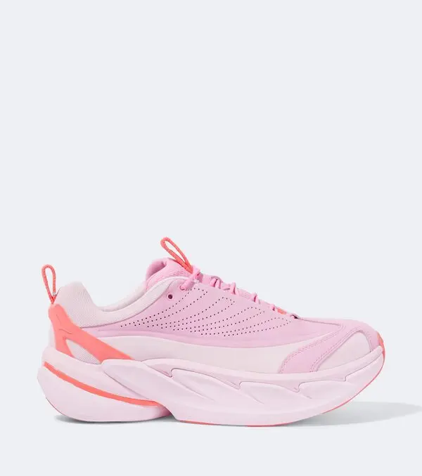 Hoka One One Elevon X Leather And Mesh Lace-up Sneakers