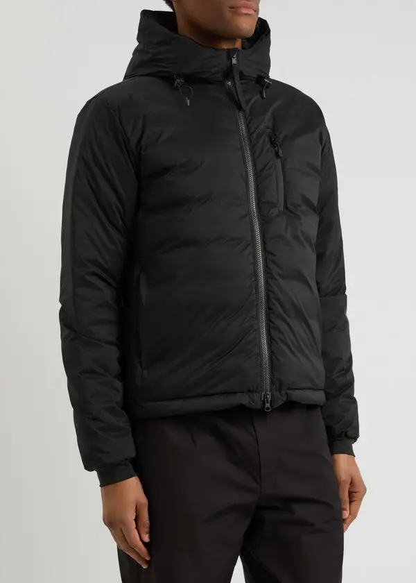 Canada Goose Lodge Hooded Ripstop Shell Jacket - Black
