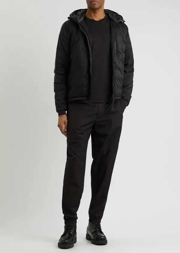 Canada Goose Lodge Hooded Ripstop Shell Jacket - Black