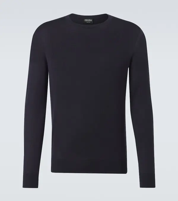 Zegna Cashmere And Silk Sweater - Blue