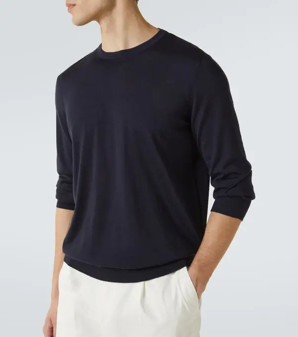 Zegna Cashmere And Silk Sweater - Blue