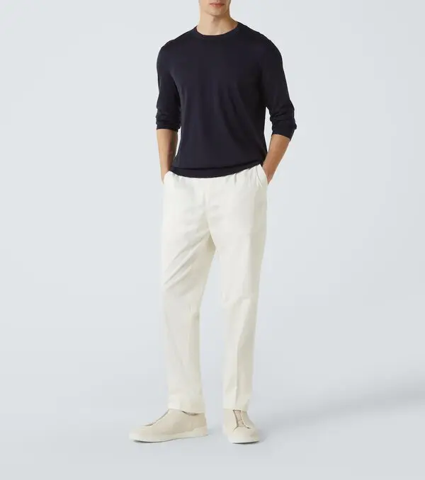 Zegna Cashmere And Silk Sweater - Blue
