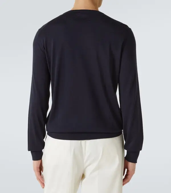 Zegna Cashmere And Silk Sweater - Blue
