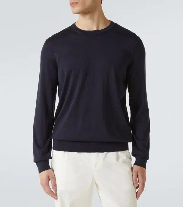 Zegna Cashmere And Silk Sweater - Blue