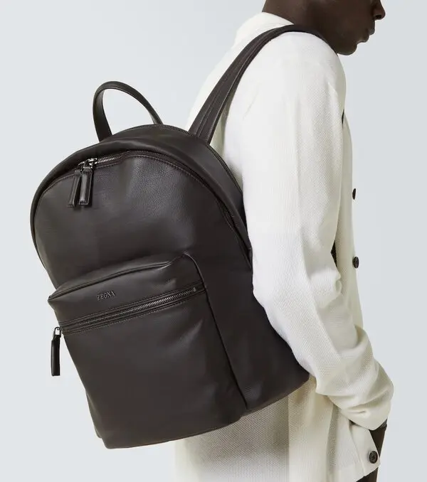 Zegna Secondskin Leather Backpack
