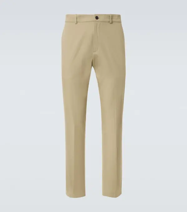 Burberry Cotton Gabardine Slim Pants - Beige
