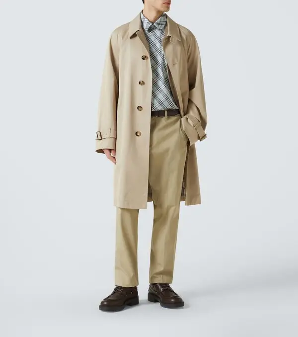 Burberry Cotton Gabardine Slim Pants