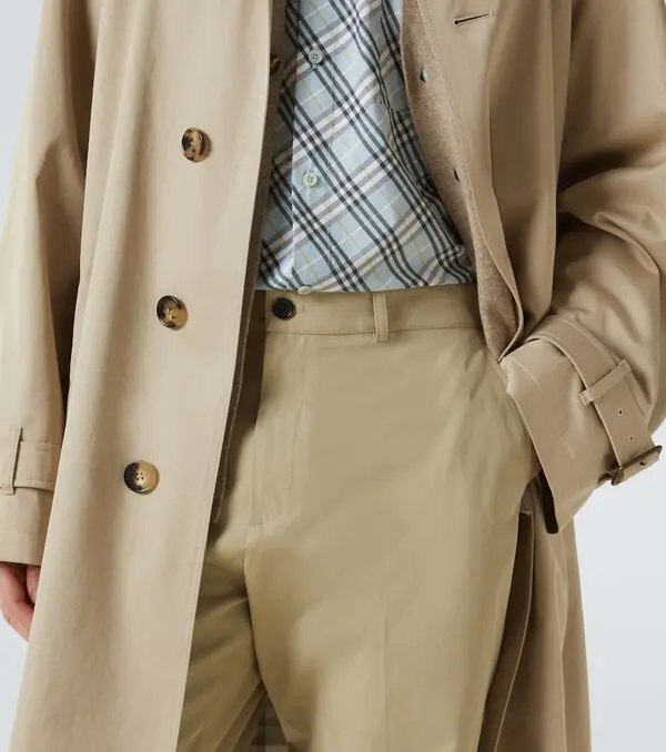Burberry Cotton Gabardine Slim Pants