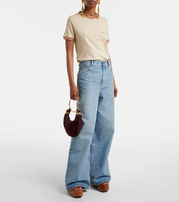 Chloé Maxime Leather Platform Wedges