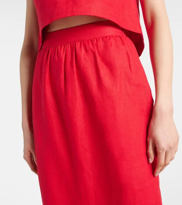 Posse Bonnie Linen Pencil Skirt