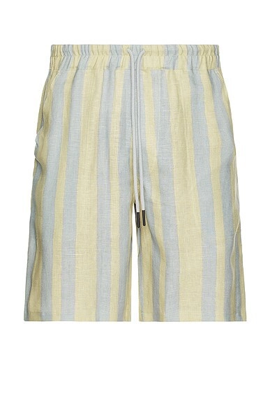 Oas Mist Strata Nicola Linen Shorts