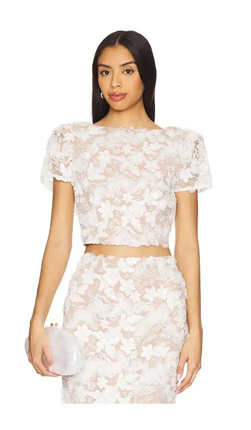 ELLIATT Vonni Sequestrated Floral Crop Top