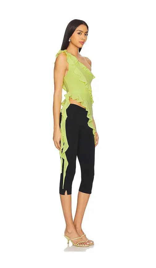 AFRM Vivica One-shoulder Ruffled Top